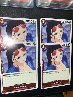 One Piece TCG - Romance Dawn Nico Robin - OP01-017 Red Rare foil 4x | eBay