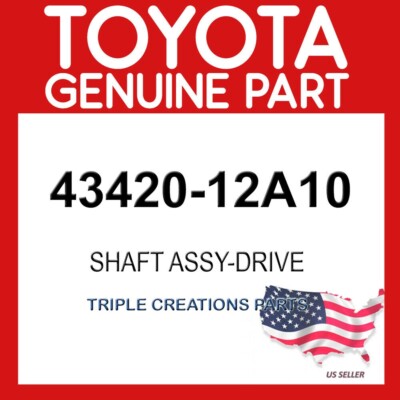 Toyota Genuine 4342012A10 Shaft Assy Front Drive LH 43420-12A10 OEM | eBay