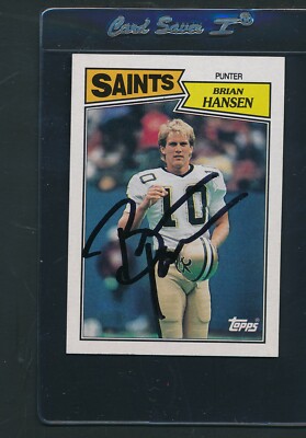 1987 Topps #278 Brian Hansen Saints Signed Auto *B6368 | eBay