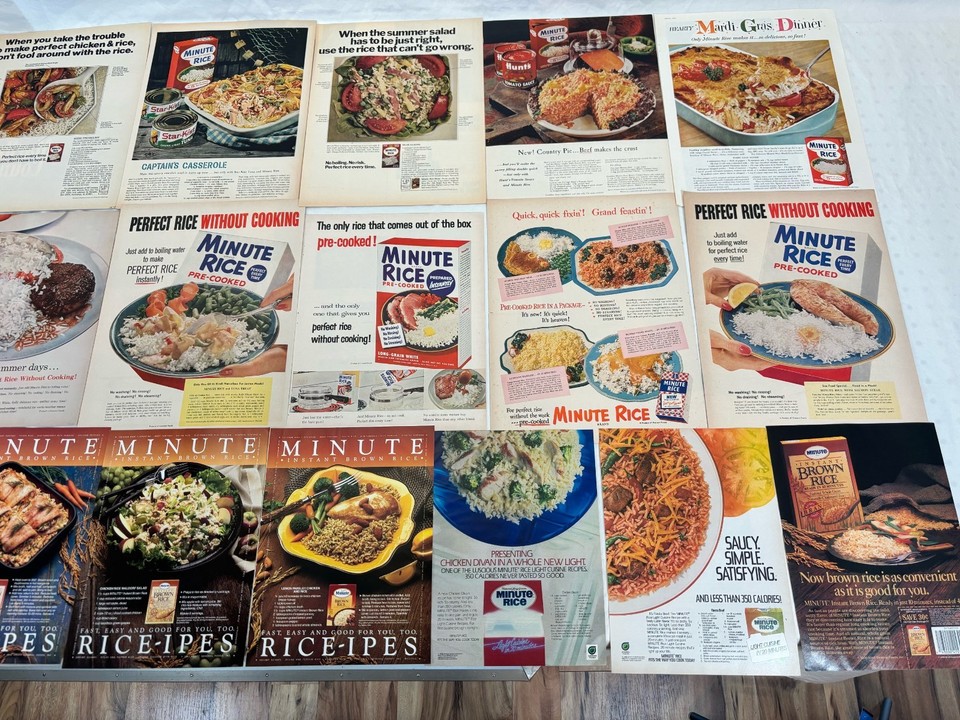 Minute Rice 23 Magazine Print Ads 1950 - 1993 Collection | eBay