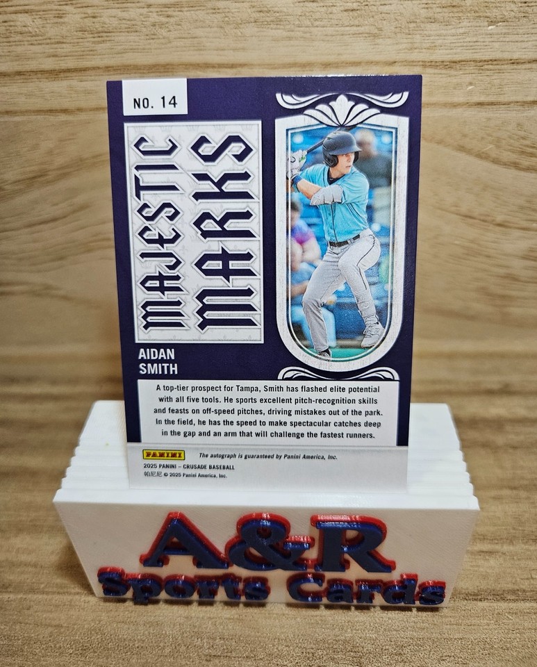 Aiden Smith - 2025 Panini Crusade Majestic Marks Prospect Auto Silver Foil Rays | eBay