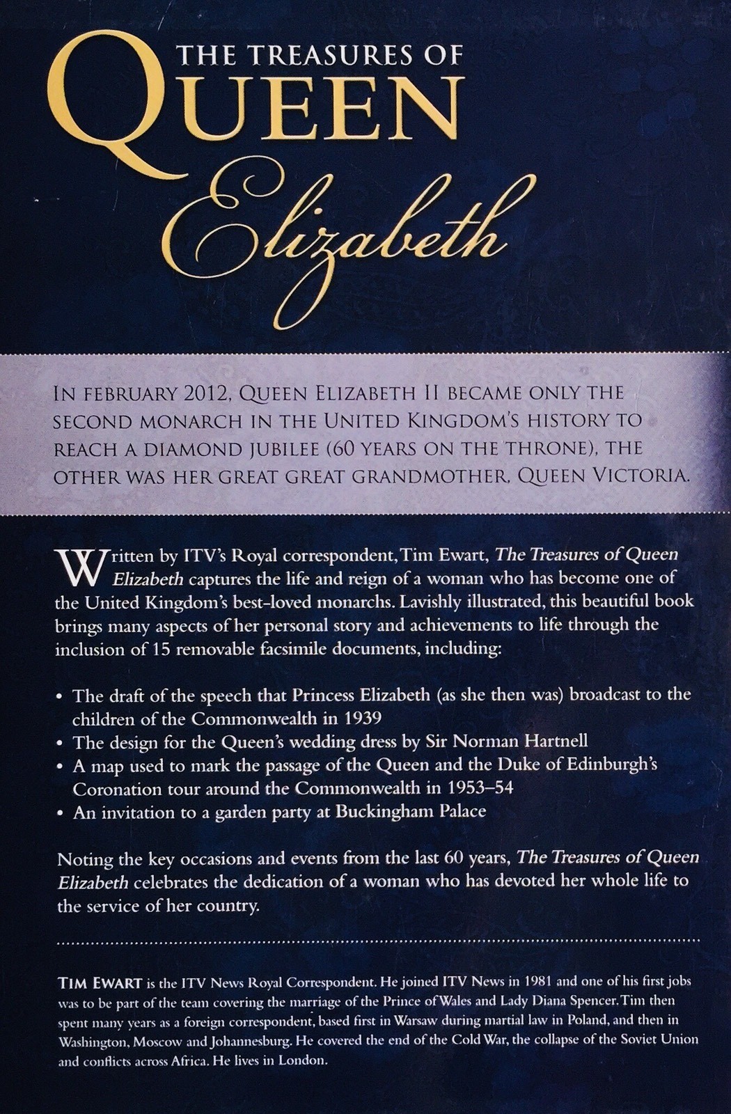 The Treasures of Queen Elizabeth Book By Tim Ewart ITV Royal News ...