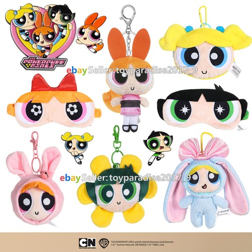 The Powerpuff Girls Cartoon Plush Keychains Key Ring Coin Purse Clip ...