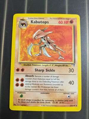 Pokemon Card - Kabutops Legendary Collection 27/110 Rare | eBay