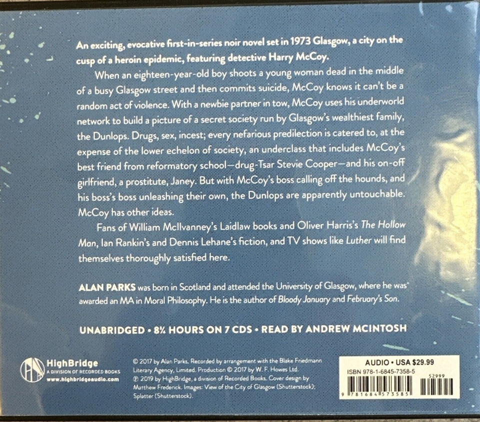 Bloody January a Harry McCoy Novel Unabridged Audiobook by Alan Parks ...