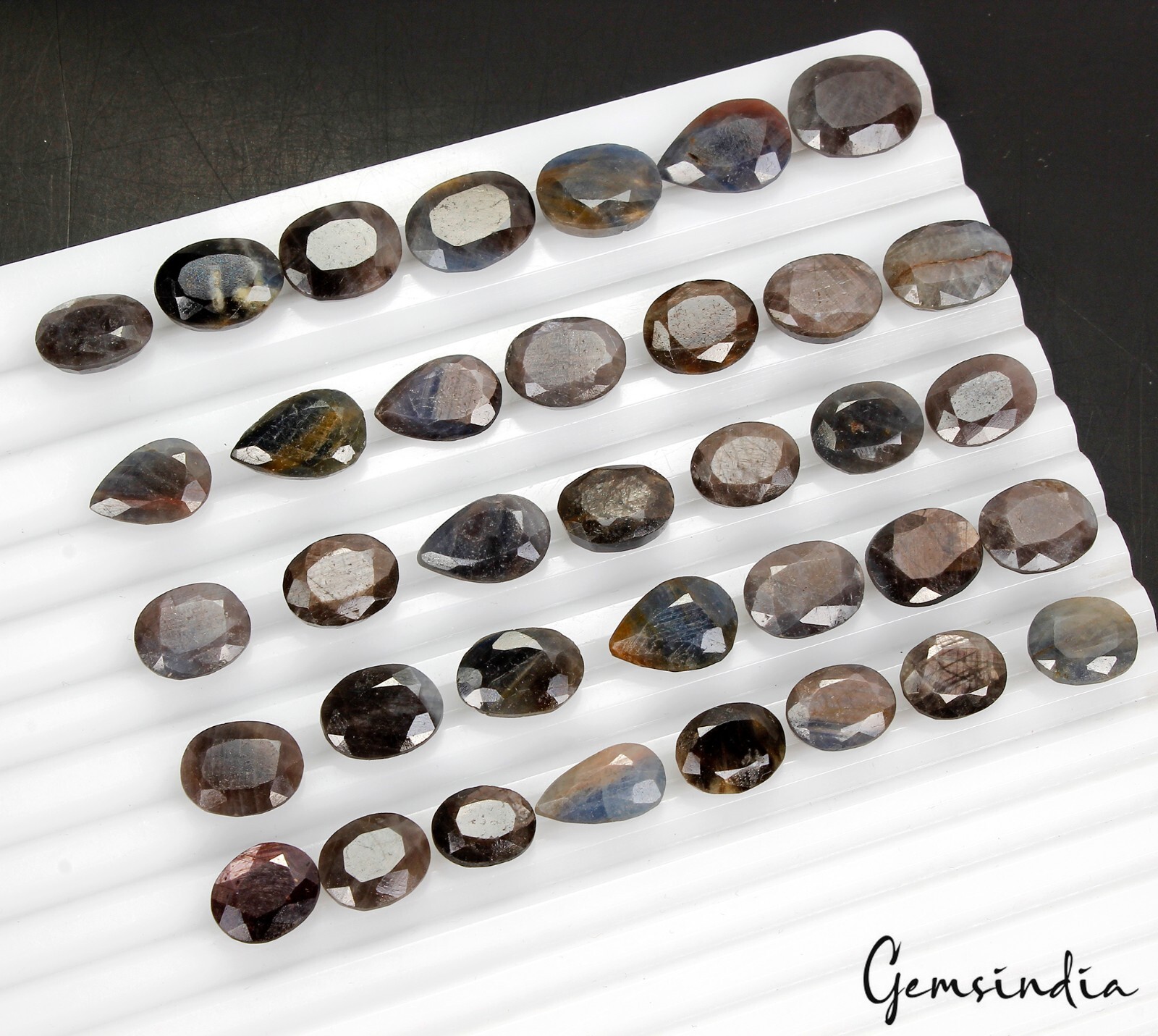 36 Pcs Natural Blue Gray Sapphire Untreated Mix Cut Loose Gemstones~230 ...