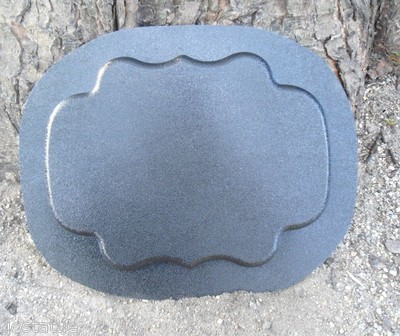 Plain plaque mold plaster concrete decorate yourself mould 12" x 9" x 3 ...
