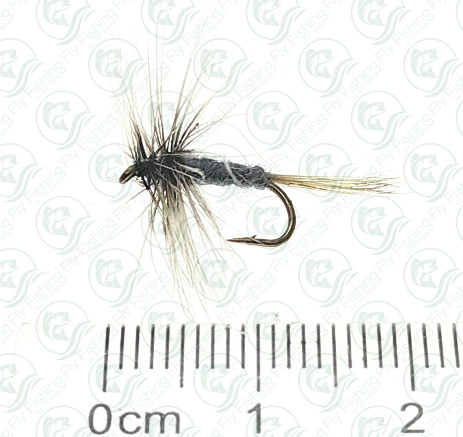 GREY DUSTER Dry Flies 3 Pack Mayfly Midge DRIES Trout Fly Fishing Size ...