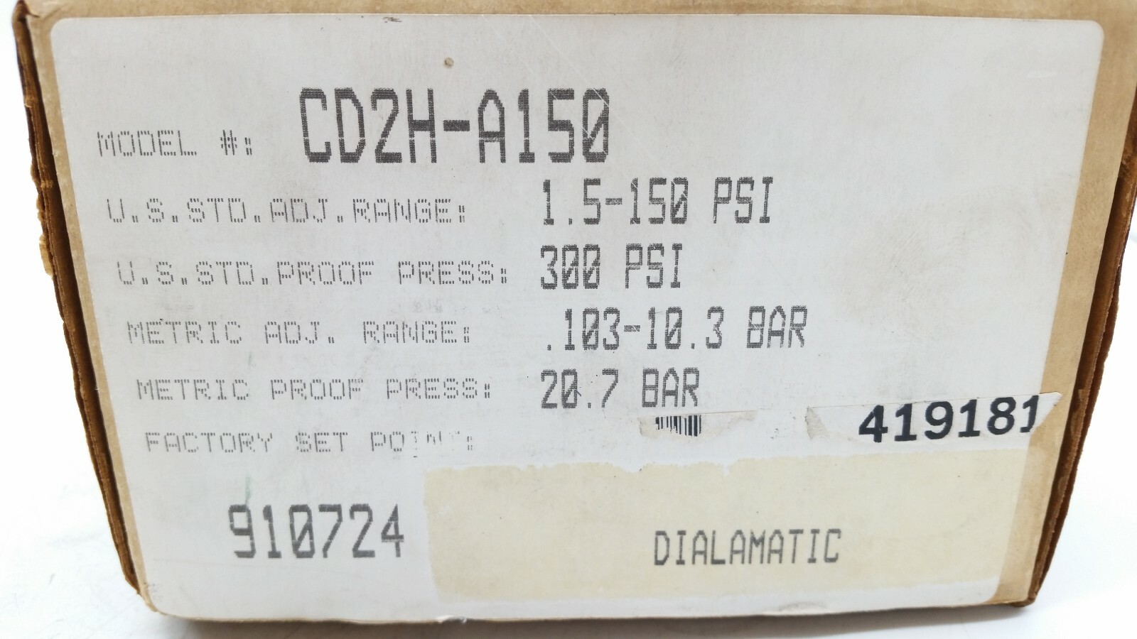 IMO+Barksdale+CD2H-A150+Diaphragm+Pressure+Switch for sale online | eBay