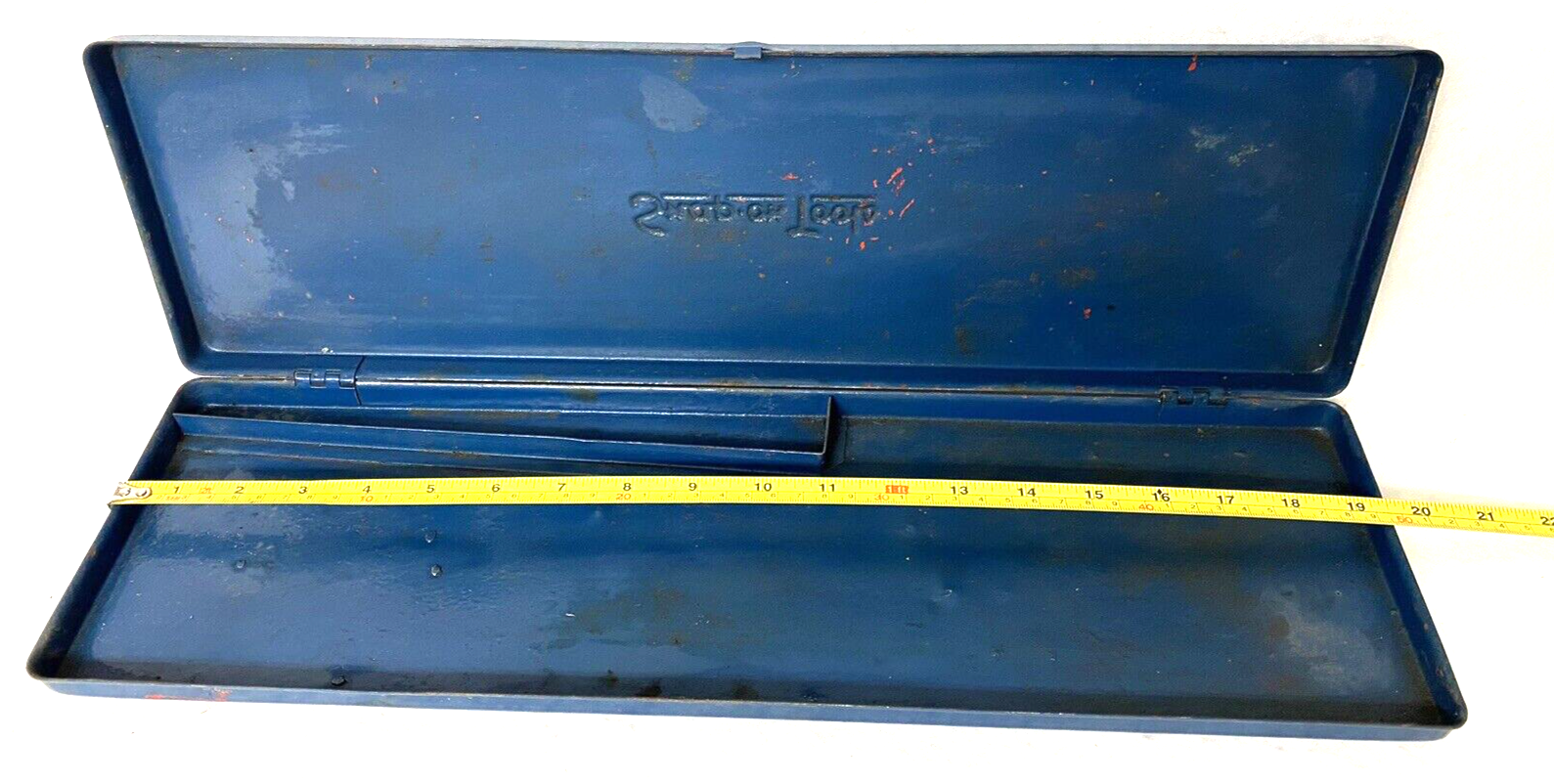VINTAGE SNAP-ON TOOL BOX,BLUE/RED,19 1/2x6x1 1/4",SPECIALTY,TWO ...