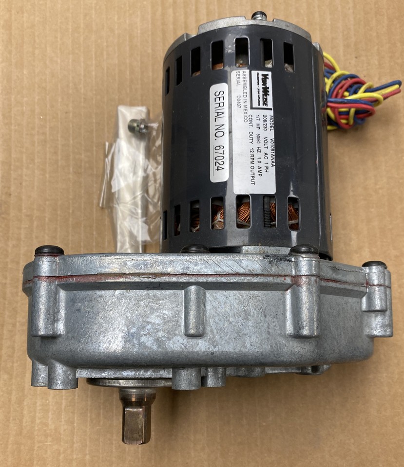 IMI Ice Shaver gear motor Von Weise V01091ANAA, 230V, 60Hz, 12 RPM ...