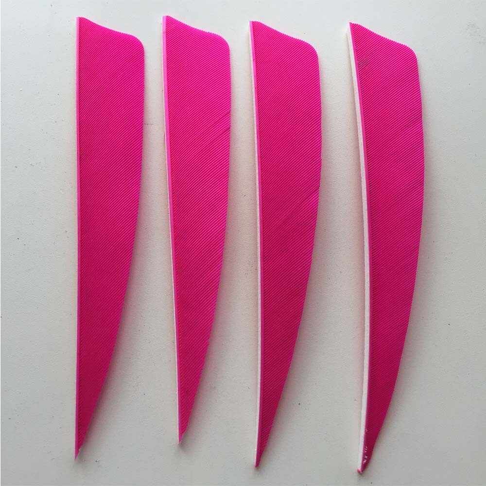 50PCS 4 Inch Pink Shield Fletches Fletching Vanes Feathers RW LW | eBay