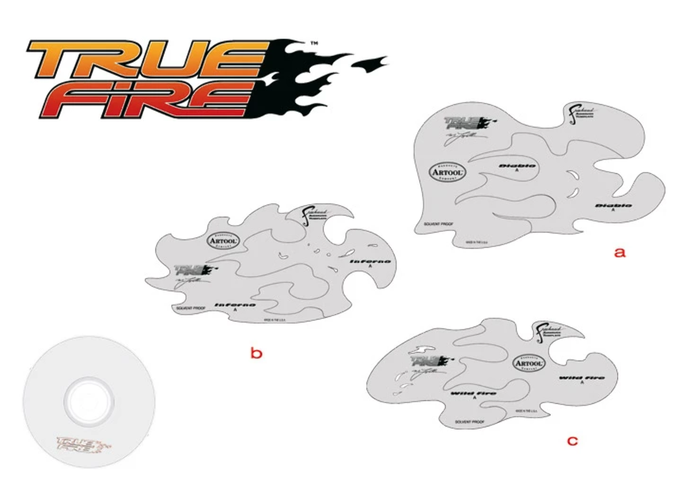 Iwata Mike Lavallee True Fire set of 9 includes DVD Template Airbrush ...