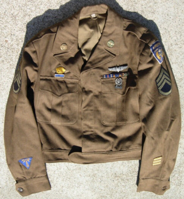 WW2 AAF "Ike" Jacket - English Airborne Troop Carrier Patch & AG ...