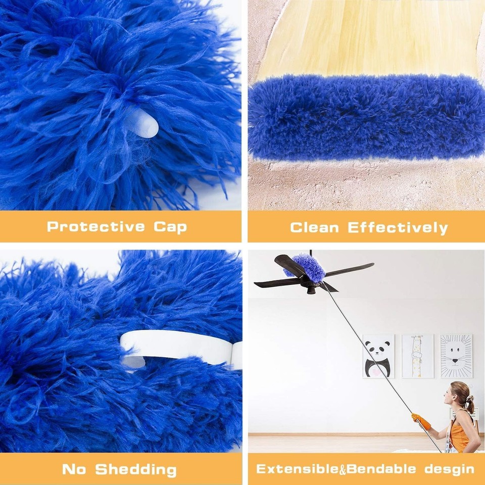 Professional Microfibre Dusters for Cleaning - Extendable 30-81" Cobweb ...