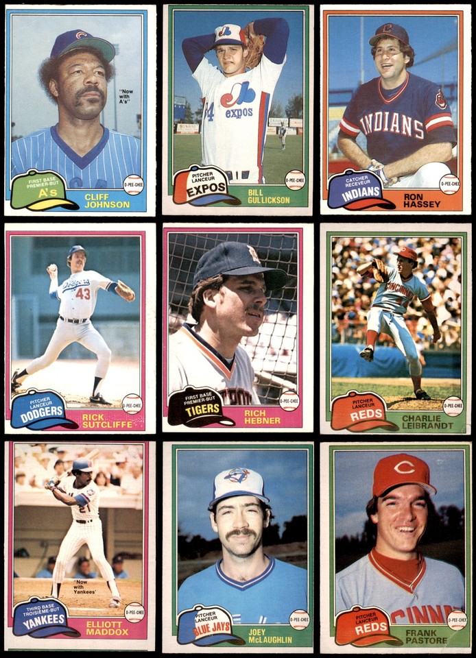 1981 O-Pee-Chee Baseball Near Complete Set 4.5 - VG/EX+ 7156161 | eBay