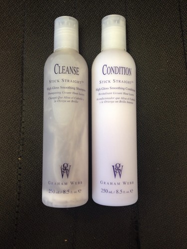 SET Graham Webb Stick Straight High Gloss Shampoo / Conditioner 8.5 oz ...