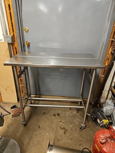 Stainless Steel Veterinary Gurney split top trough ougExam Table ...