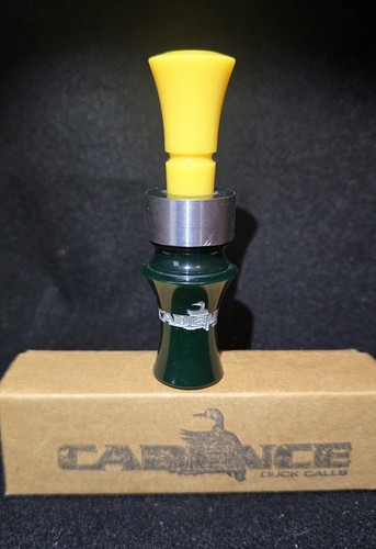 Cadence Duck Call w Box - Green & Yellow Acrylic Single Reed by C ...