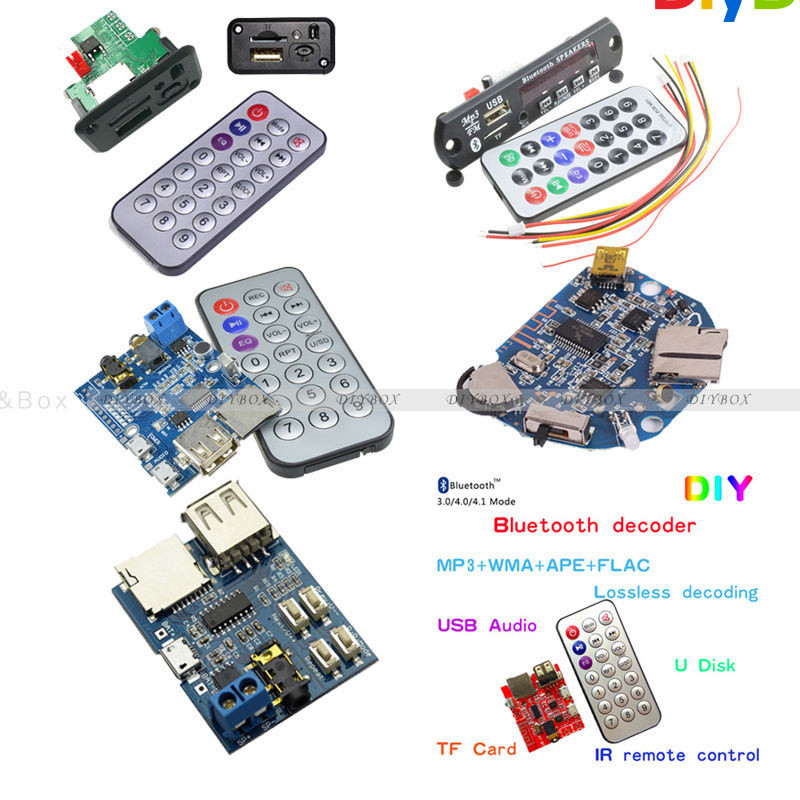 MP3 Decoder Board USB/TF/ Reader IR Remote Bluetooth/FM Car Audio Board ...