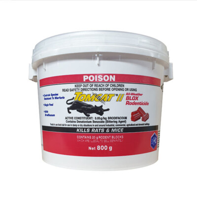 Tomcat II Blox Red 800g Rat Mice Mouse Wax Blocks Single Feed | eBay