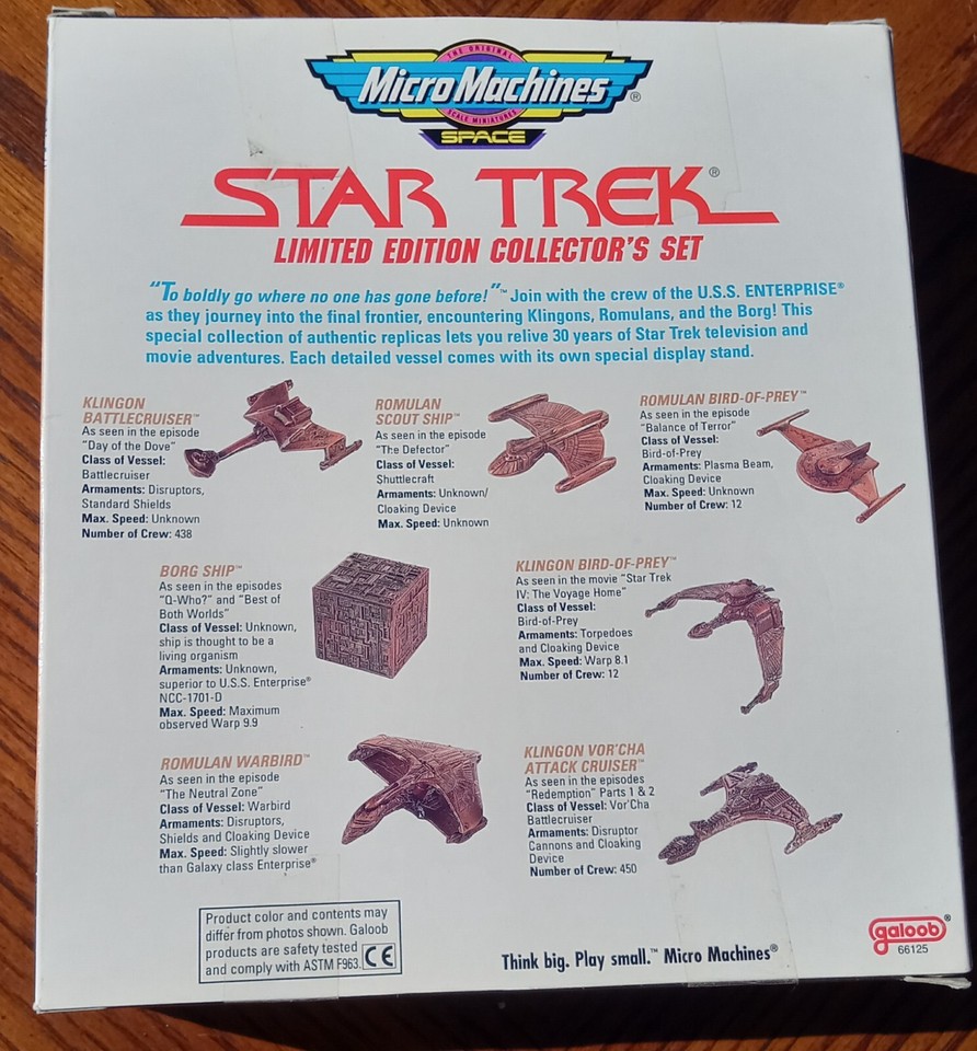 Star Trek Micro Machines Space Limited Edition Collectors Set Bronze ...