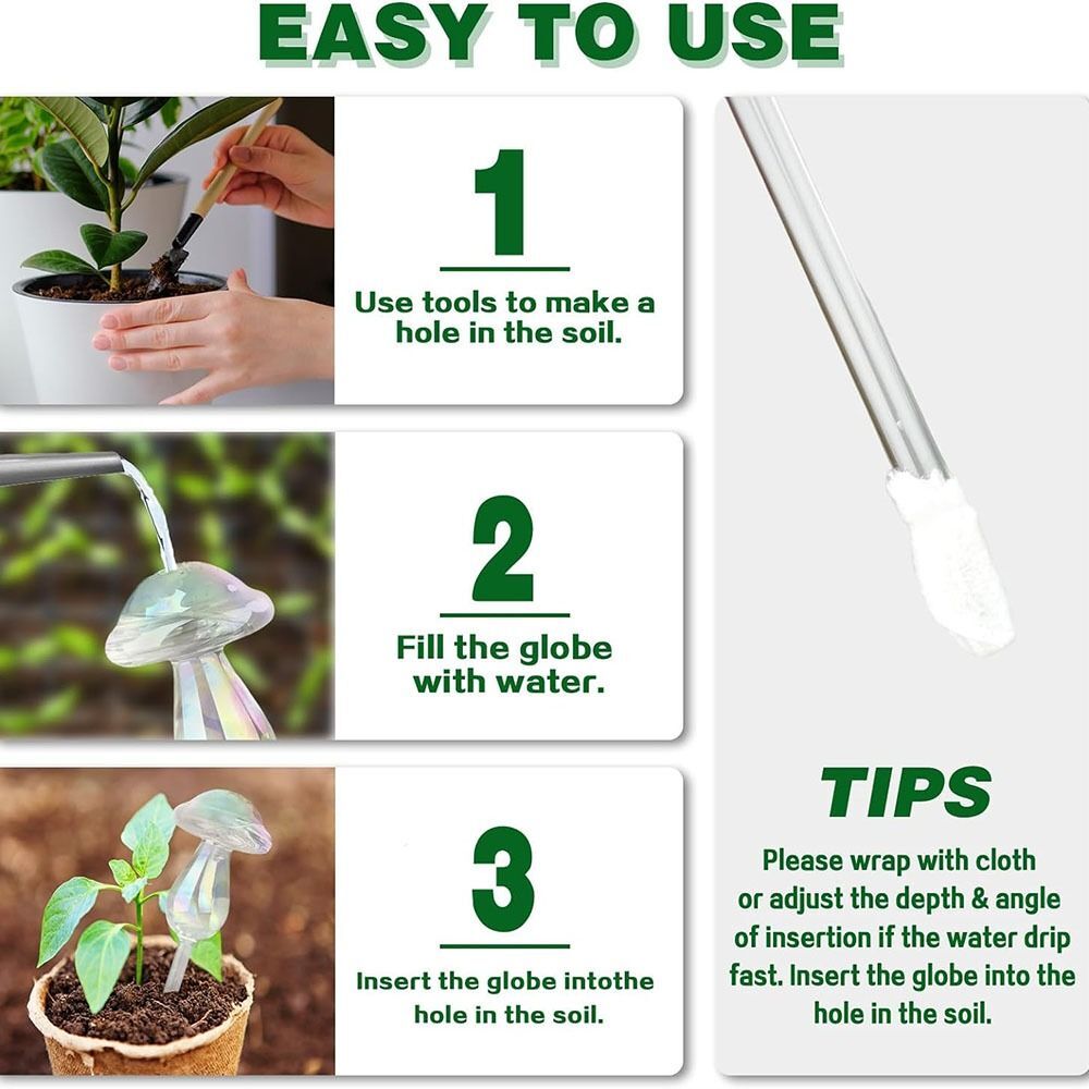 Garden Supplies Plant Self Watering Iridescent Automatic Watering Bulbs ...