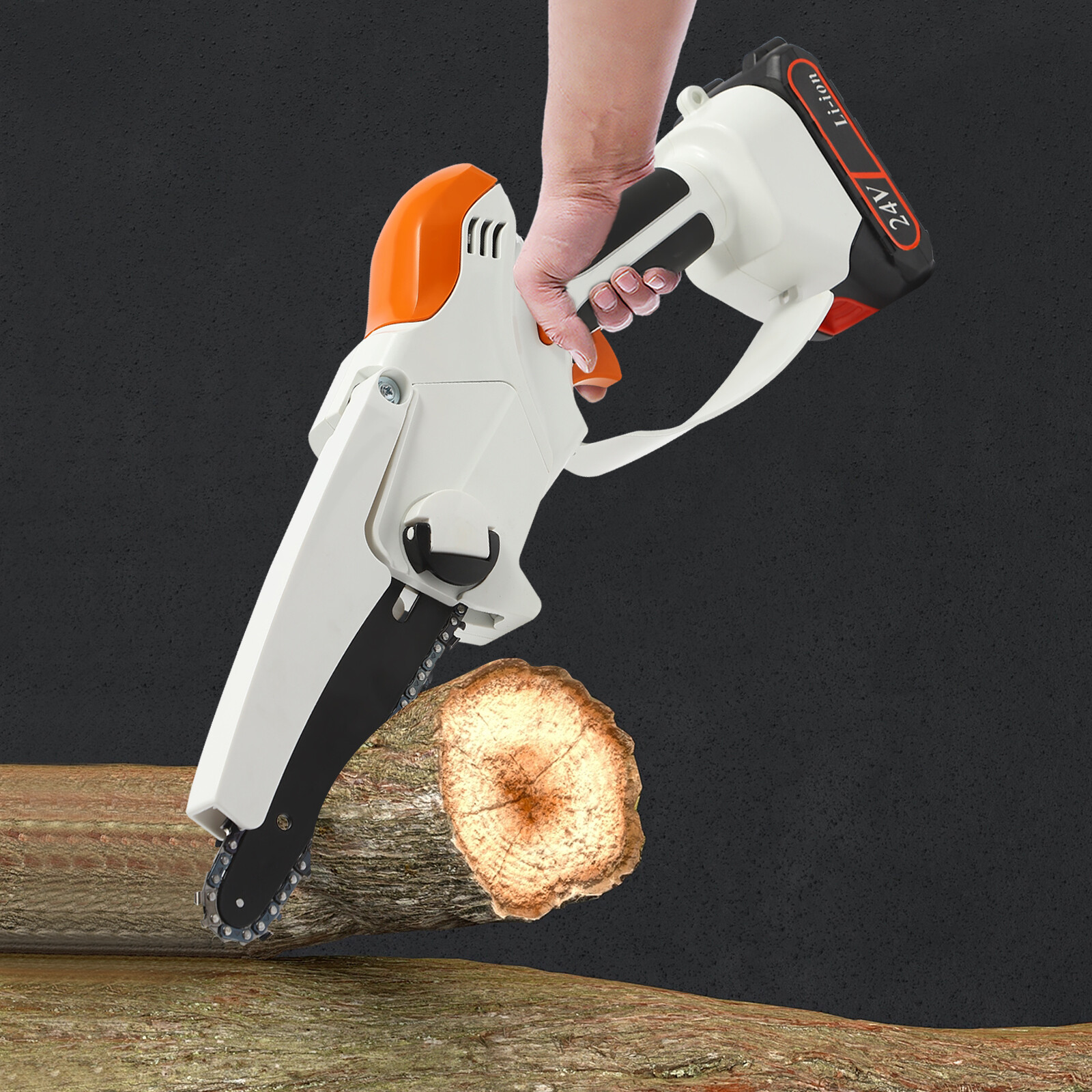 6'' Mini Electric Chainsaw Cordless Battery Wood Cutter Chain Saw ...