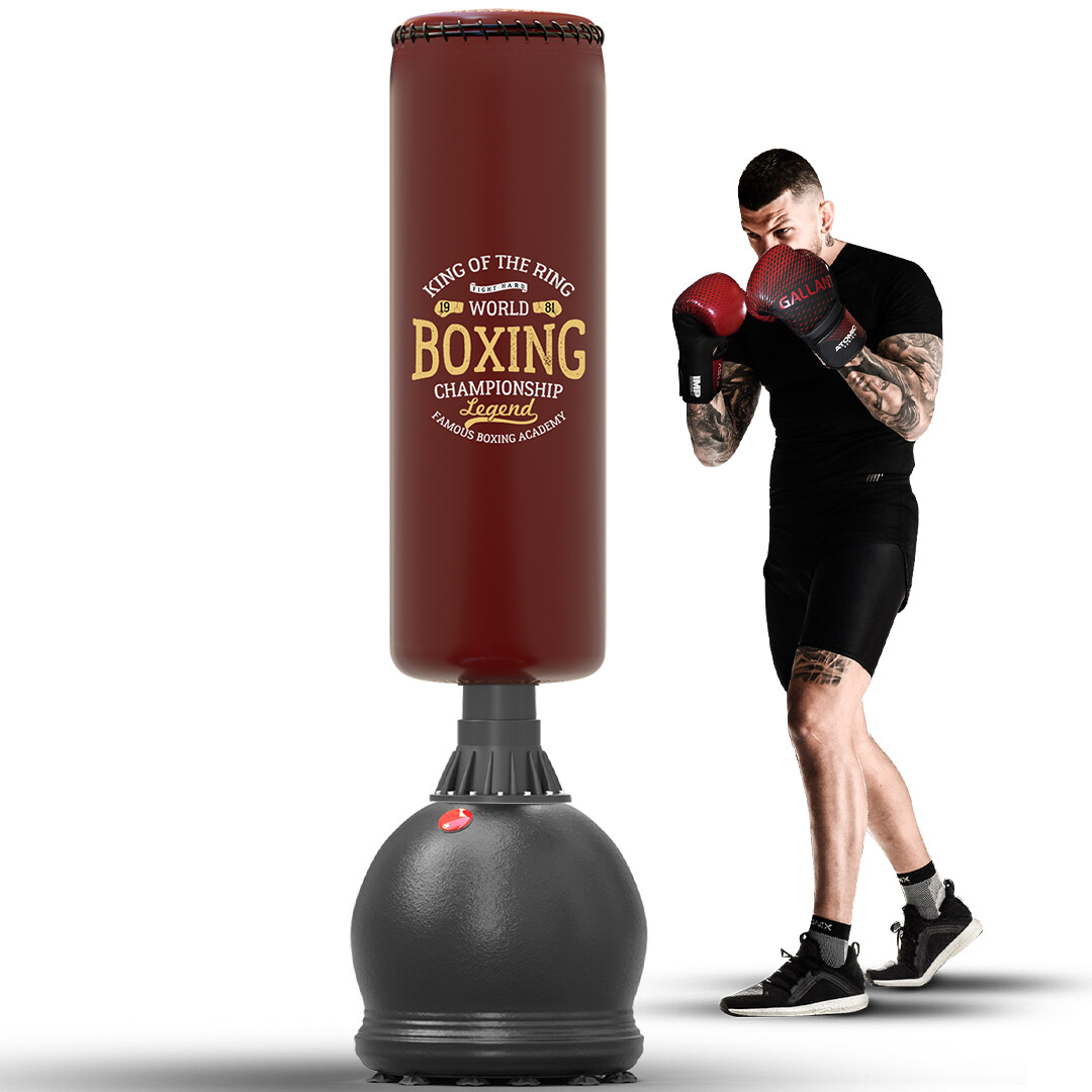 5.5ft Free Standing Boxing Punch Bag Heavy Duty Adults Punching ...