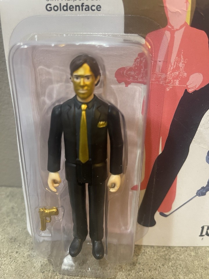 Super7 The Office ReAction Jim Halpert Goldenface Threat Level Midnight ...