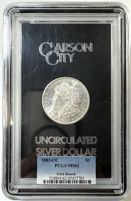 1883-CC GSA Morgan Silver Dollar PCGS MS62 - Oversized Holder - CARSON ...