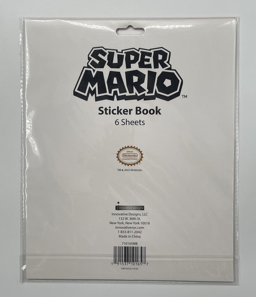 Super Mario Sticker Book 6 Sheets Over 500 Stickers Included New ...