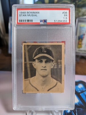 1948 Bowman STAN MUSIAL Rookie PSA 1.5 FR HOF RC Nice Eye Appeal for ...