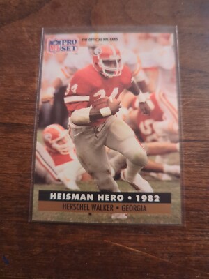 1991 Pro Set - Heisman Hero #44 Herschel Walker Georgia Bulldogs | eBay