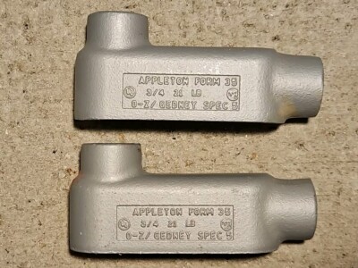 (Lot of 2) Appleton Form 35 3/4" 21 LB O-Z Gedney Spec 5 Conduit Body ...