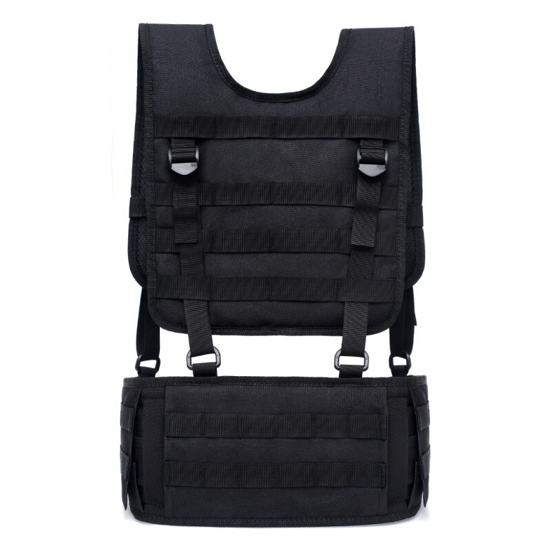 Tactical H-Harness Waist Battle Belt Suspenders Hunting Molle Vest ...