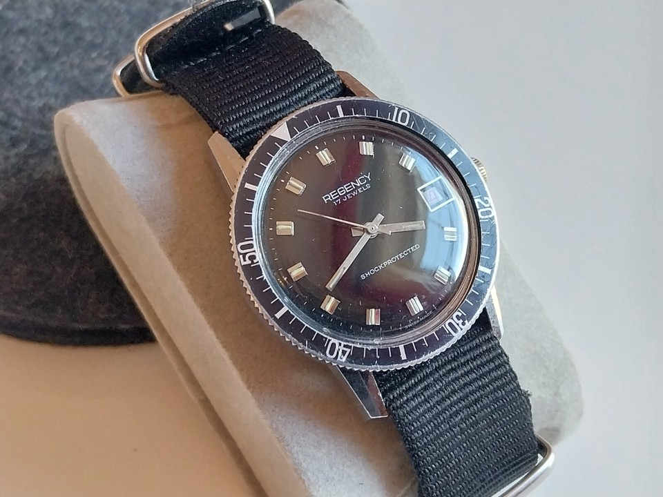 COLLECTORS WATCH: Vintage Divers Watch Regency 17 Jewel (Serviced 2024 ...