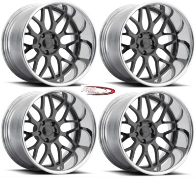 22 PRO WHEELS GT MESH 22X11 22X9 STAGGERED CUSTOM RIMS FITS C-10 C1500 ...