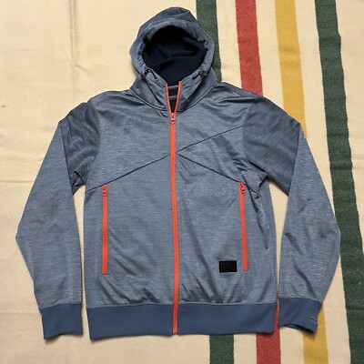 Bench. Men’s Heather Blue Red Zip Up Hoodie Jacket Size Large | eBay