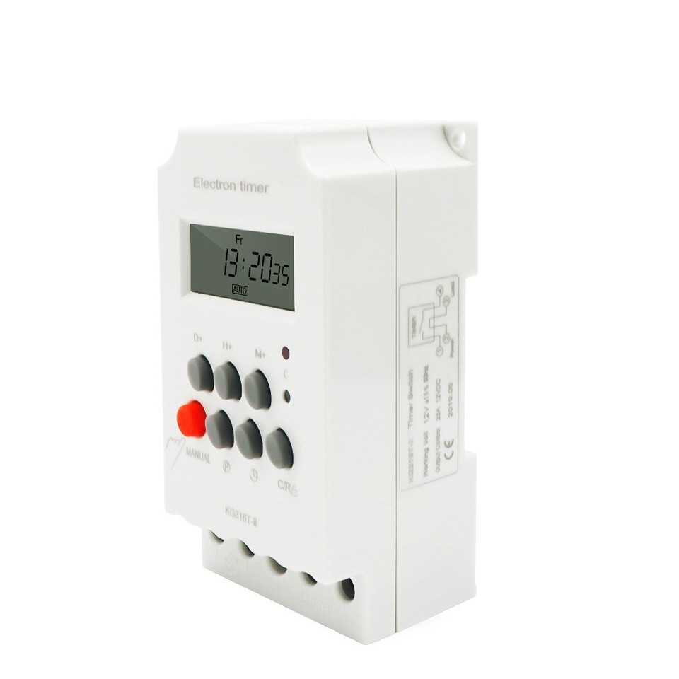 110V Digital Timer 12V Microcomputer Time Control Switch Electrician ...