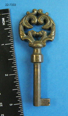Brass Skeleton Key Fine GENUINE Antique Key - More Old Rare Keys Here ...