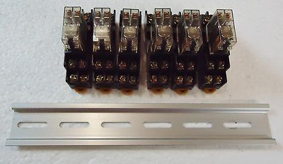 6 USED OMRON G2R-212S-V-N-US W/RJ9SA)MAX.5A250V AND ALUMINUM RUNNER ...