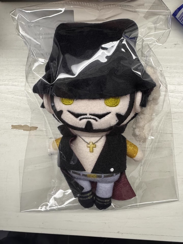 13cm Official ONE PIECE Dracule Mihawk Plush Doll Hanging Toy Keychain ...