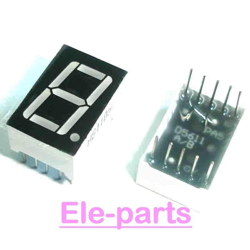20 Pcs 1 Digit 0.56" Red 7 Segment Led Display Common Anode 10 Pins ...