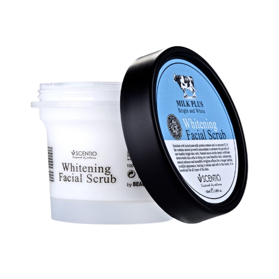 Beauty Buffet Facial Scrub Scentio Milk Plus Bright White Skin Face Q10 ...
