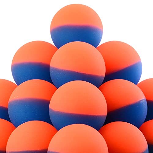Orange and Blue ICY Bounce Balls 25 Pcs 45 mm Super Bouncing Balls ...