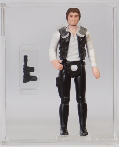 Star Wars Graded 80+ PAINTED LEGS Small Head Han Solo 1977 Kenner CAS ...