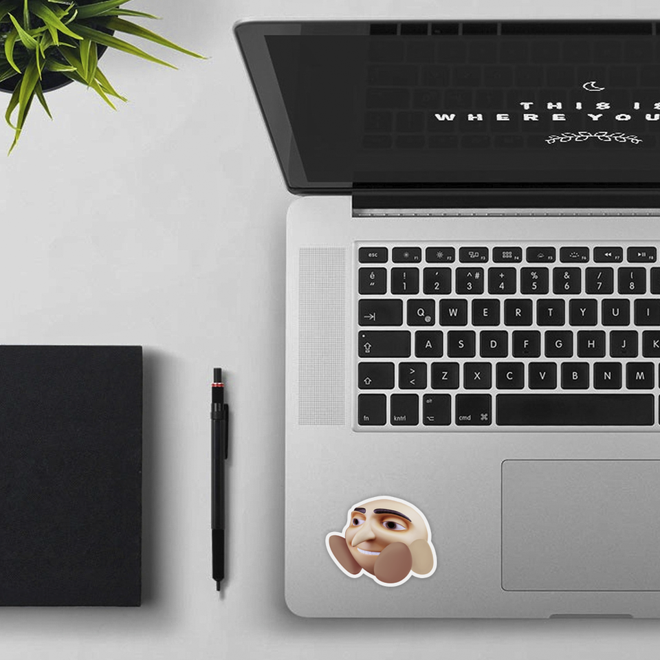 Gruby Gru kirby Meme Sticker Horror Funny Why God Despicable Me ...