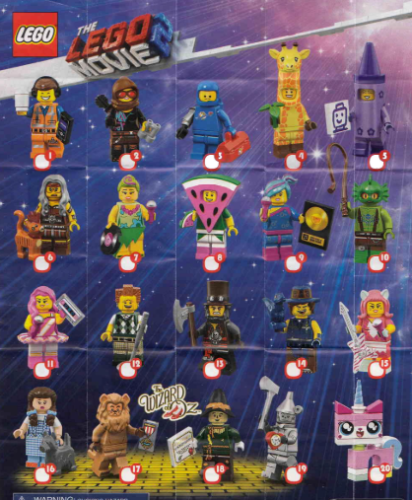 LEGO Collectable Minifigure Series CHOOSE YOUR Checklist Tick Sheet ...