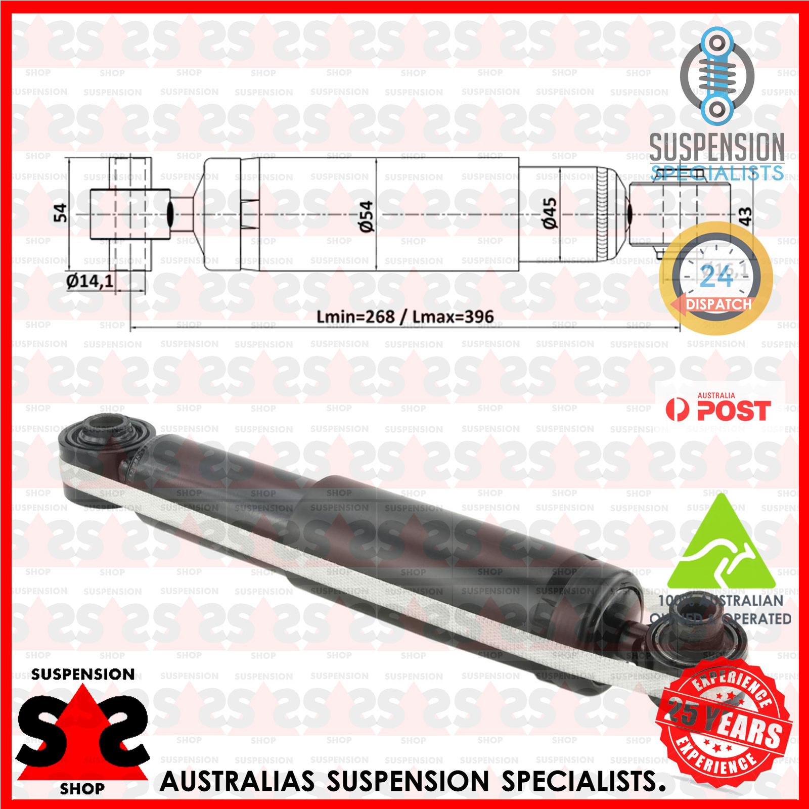 Rear Axle Shock Absorber Suit PEUGEOT Partner Box Body/Mpv 1.6 PARTNER ...